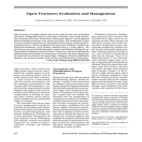 Open fractures jaaos | PDF