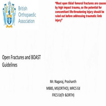 Open fractures ppt | PPTX