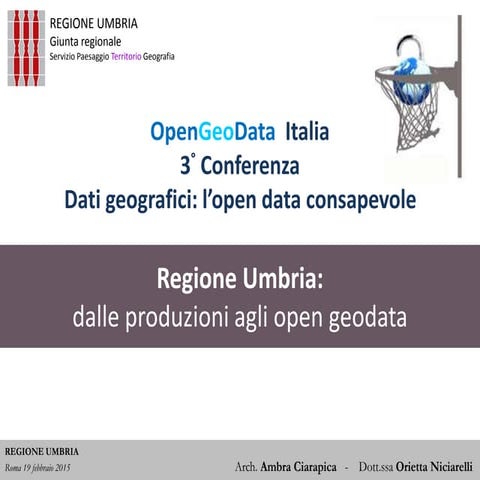 Dalle produzioni agli open geodata | PPTX