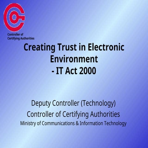 open house electronic environment IT Act | PPT