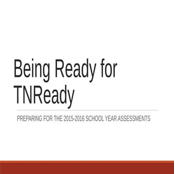 MJHS - Being TN Ready | PPT