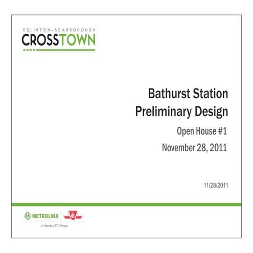 Bathurst Station: Preliminary Design Consultation | PDF