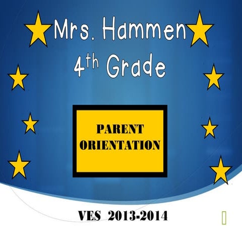 4th grade parent orientation power point | PPTX