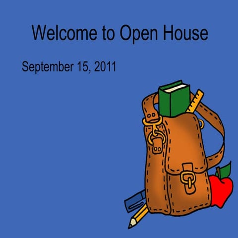 School Open House - Grade 1 | PPT