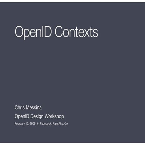 OpenID Contexts | PDF
