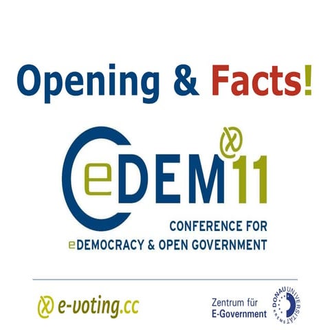 Opening CeDEM 2011 | PPT