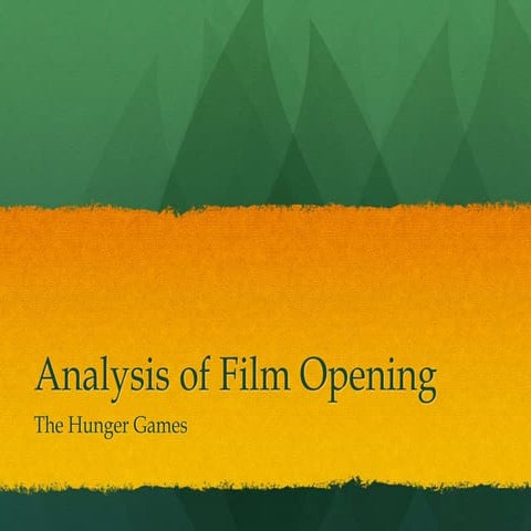 Opening the hunger games | PPTX