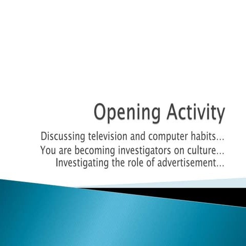 Opening activity | PPT