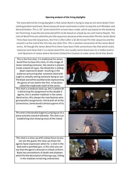 Skyfall opening sequence screenshots timeline | PPTX | Video Production | Content Production