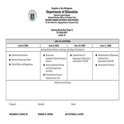 OpeningBlockScool year 2026-2027Detailed lesson plan | DOCX
