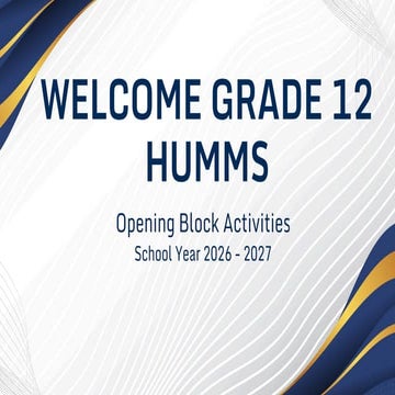 opening BLOCK ACTIVITIES grade 12 firsts | PDF