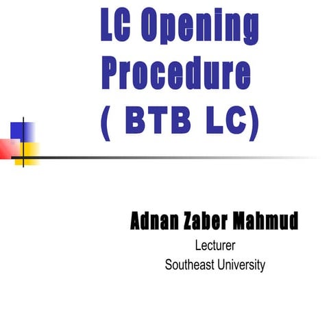 Opening btb lc | PPT