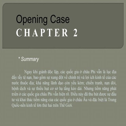 Opening case-chapter 2 | PPT