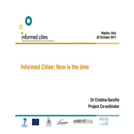 Informed Cities Forum 2011 Opening Cristina Garzillo | PDF