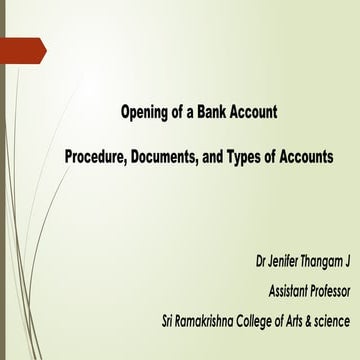 Bank account opening and online banking | PPTX