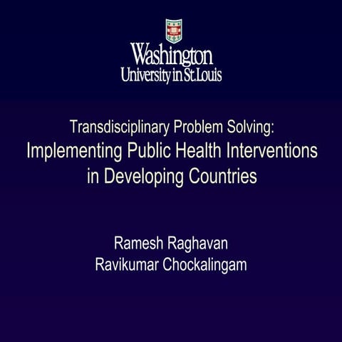Opening Presentation - Prof. Raghavan | PDF | Science
