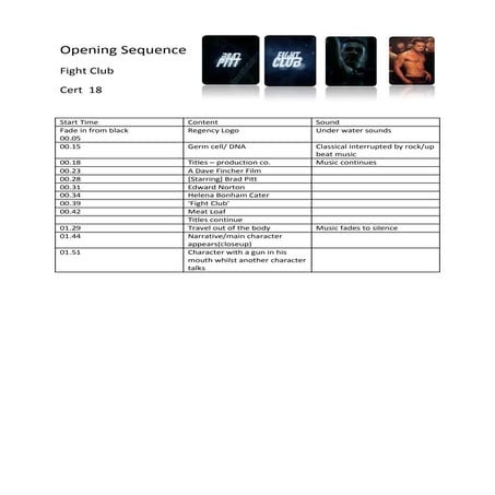 Opening sequence | DOCX