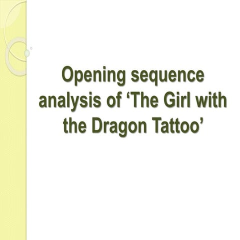 Opening sequence analysis | PPT