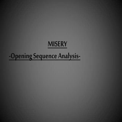 Misery analysis | PPTX
