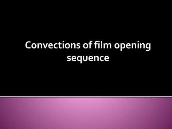 Inspirational opening sequences | PDF