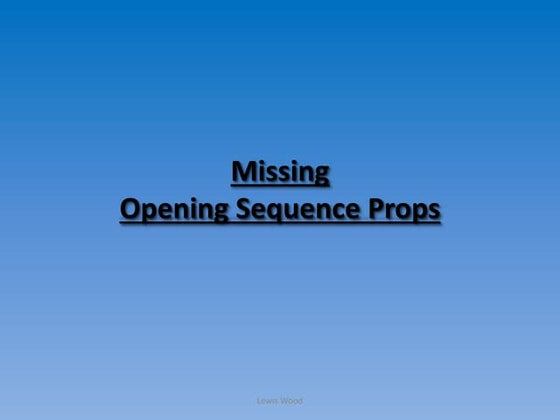 Opening Sequence Locations | PPT