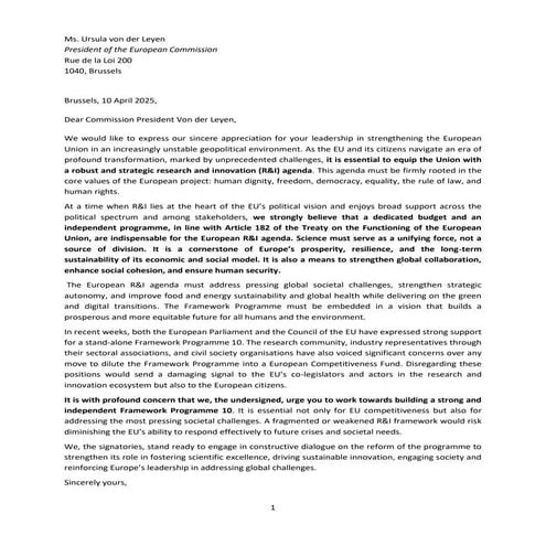 Open Letter addressed to Commission President_Safeguard Independent EU ...