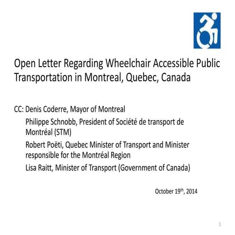 Open Letter Regarding Wheelchair Accessible Public Transportation In ...