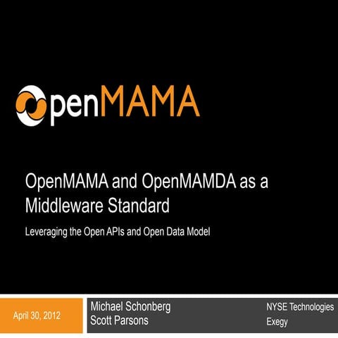 OpenMAMA & OpenMAMDA: How to Leverage Open Market Data API and Data ...