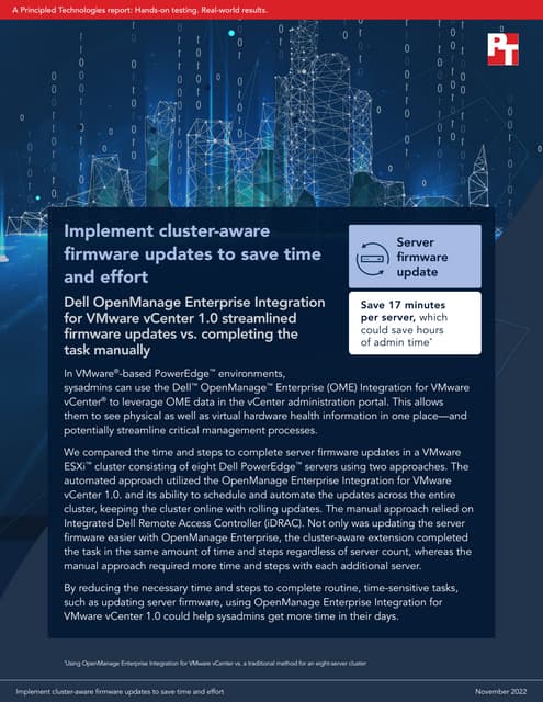 Dell OME advanced features deliver faster power monitoring capabilities ...