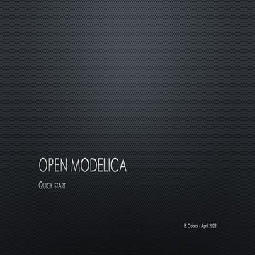 OpenModelica Quick Start | PDF