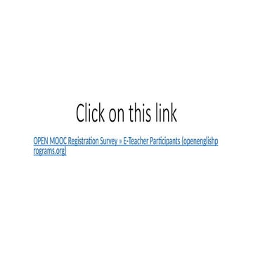 OPEN MOOC Registration process instructions | PPT