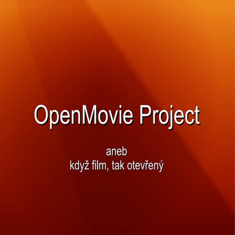 OpenMovie project | ODP