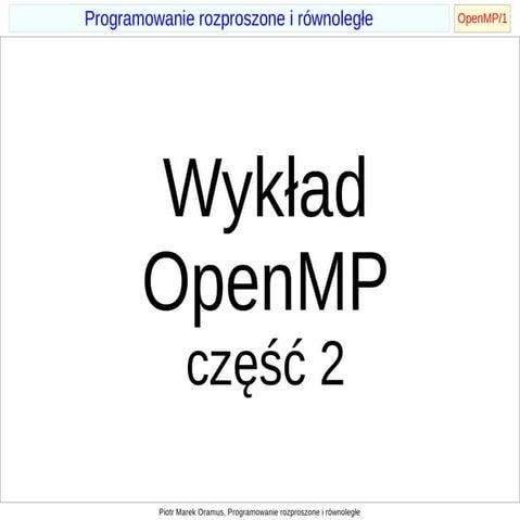 Open mp 2i | PPT