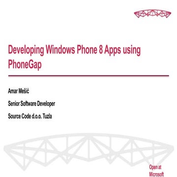 Developing Windows Phone 8 Apps Using Phonegap Ppt