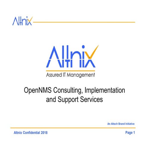 OpenNMS Consulting, Implementation and Support Services | PPT
