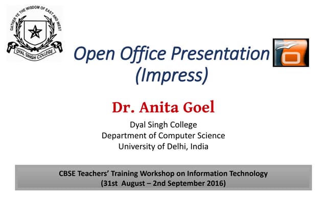 How To Use OpenOffice Impress | PPT