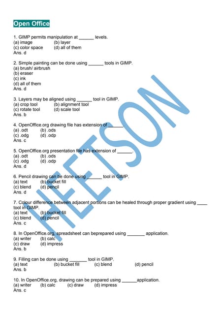 Power Point MCQ Questions and Answers (MS PowerPoint) | PDF | Desktop ...