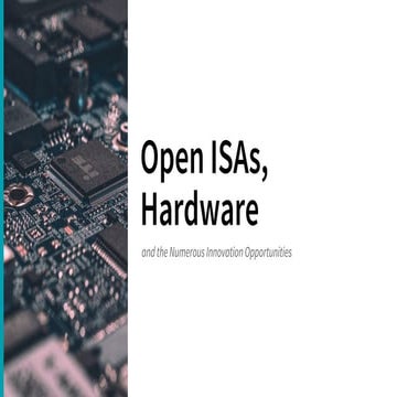OpenPOWER Webinar : Open ISA and Open Hardware | PDF | Technology & Computing