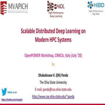 Scallable Distributed Deep Learning On Openpower Systems Ppt