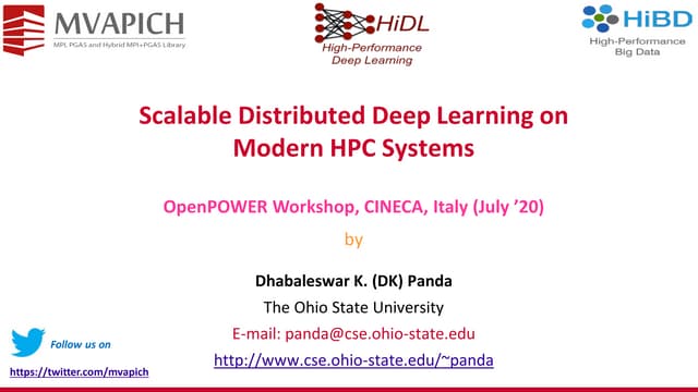 Scallable Distributed Deep Learning On Openpower Systems Ppt