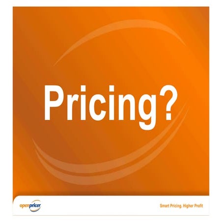 Open Pricer Pricing Basic Concepts | PPT