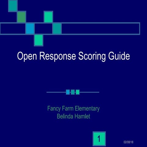 Open response scoring guide | PPT