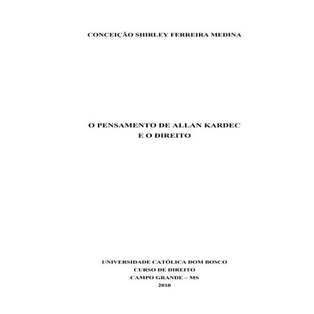 O pensamento de Allan Kardec e o Direito | PDF
