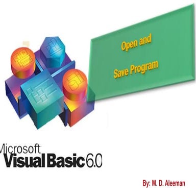 Open save file vb6 program | PPT