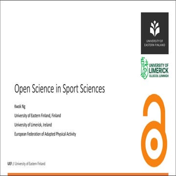 Open science in Sport Sciences | PPT