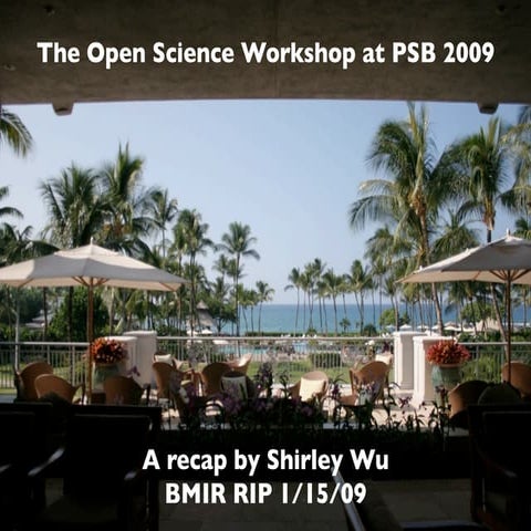 Open science workshop recap - BMIR research colloquium | PDF