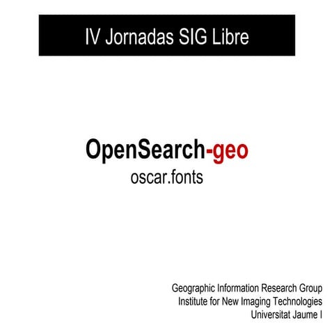 OpenSearch Geo | PPT