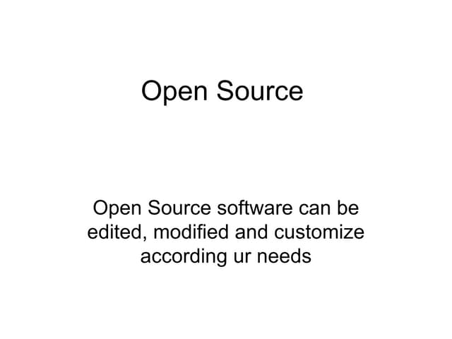 Open Source Ppt Shareware And Freeware Computer Software And