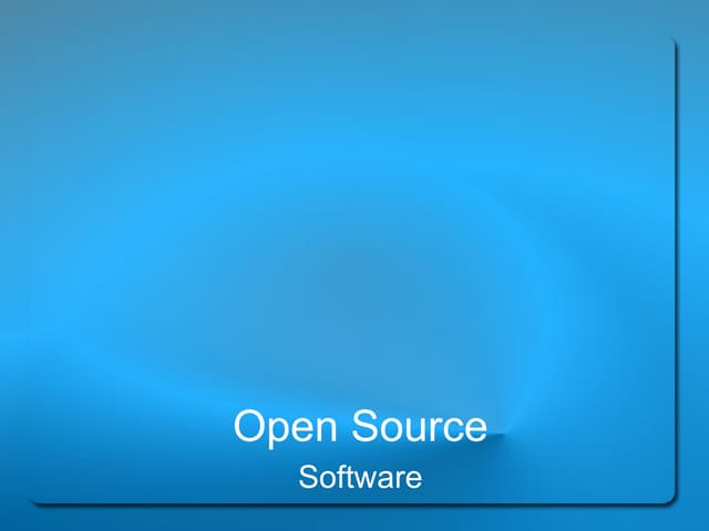 Open Source Ppt