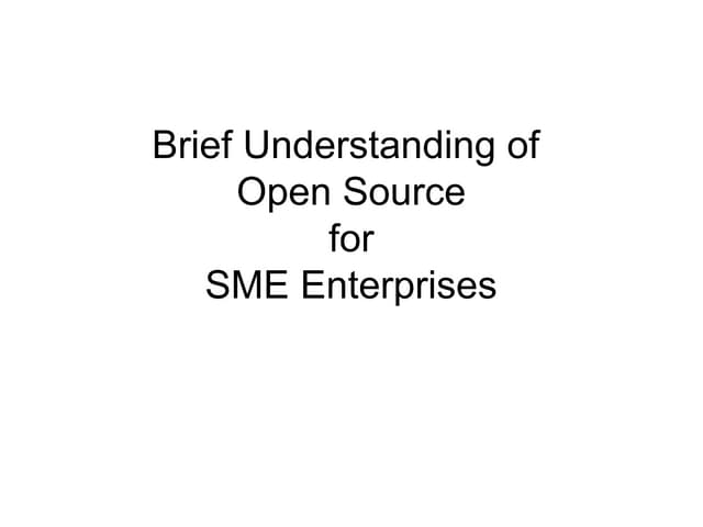 Open Source A Presentation Ppt